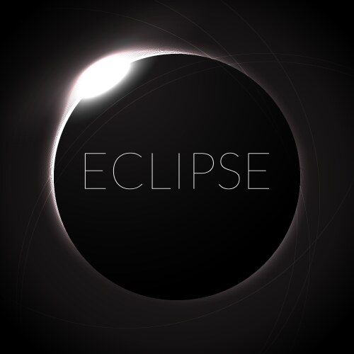 Lunar and solar eclipses in flat style Royalty Free Vector