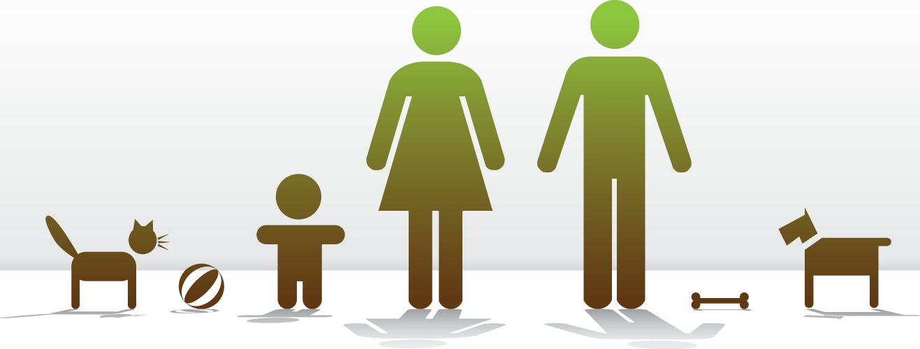 Happy growing family Royalty Free Vector Image