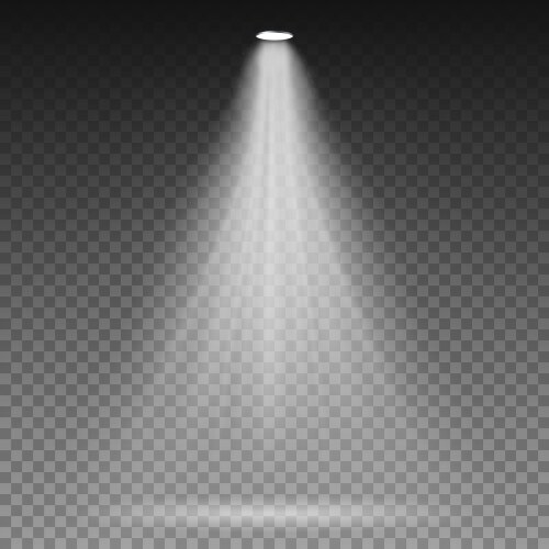 Stage light ray spotlight transparent effe Vector Image