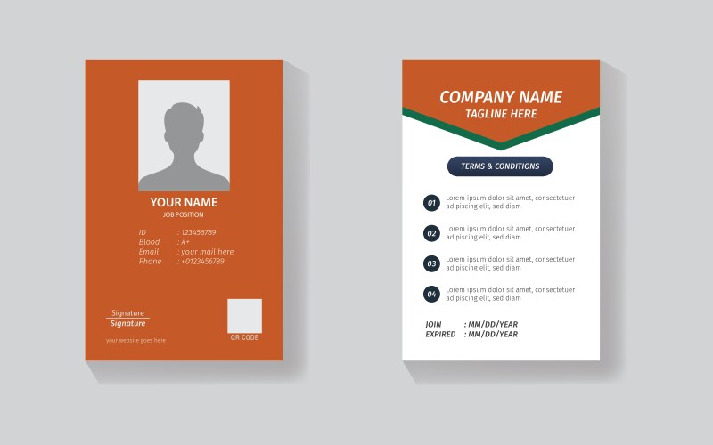 Editable business id card template Royalty Free Vector Image