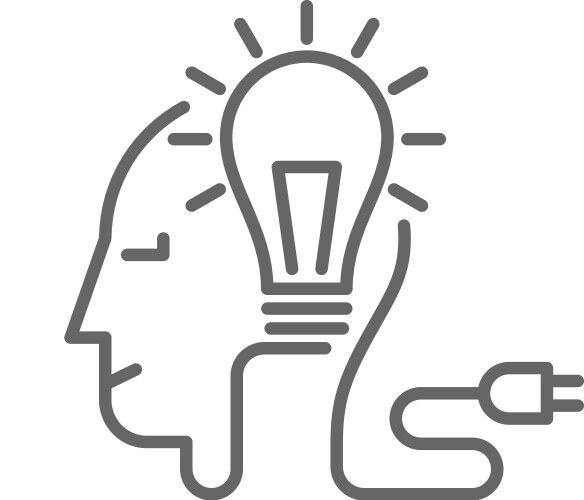 Smart human head logo Royalty Free Vector Image