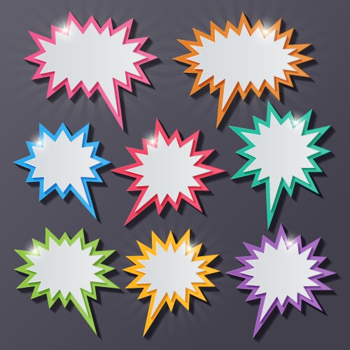 Starburst bubbles set Royalty Free Vector Image