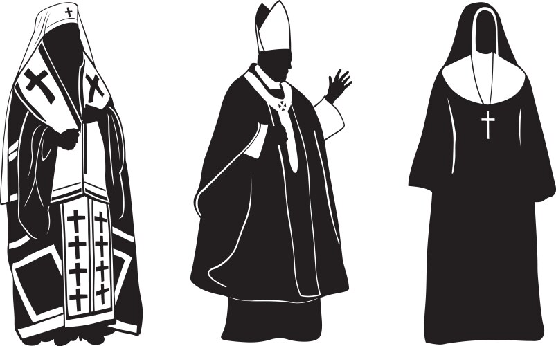 Catholic church priest garment 3d realistic Vector Image
