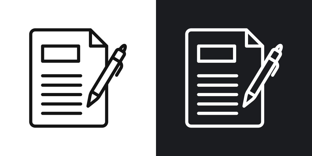 Guide icon set in black and white outlines Vector Image