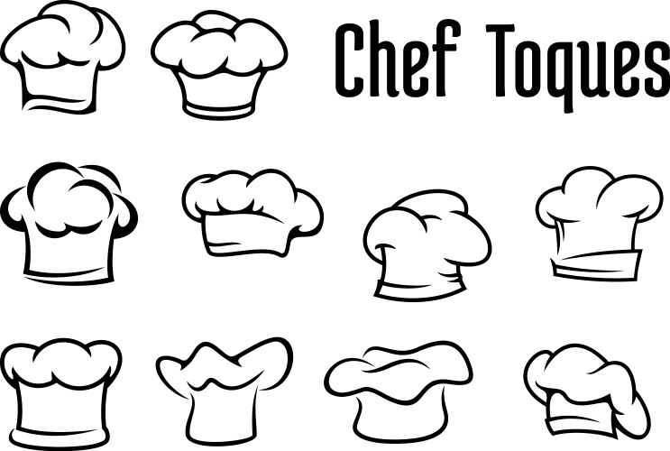 Chef hat icons Royalty Free Vector Image - VectorStock