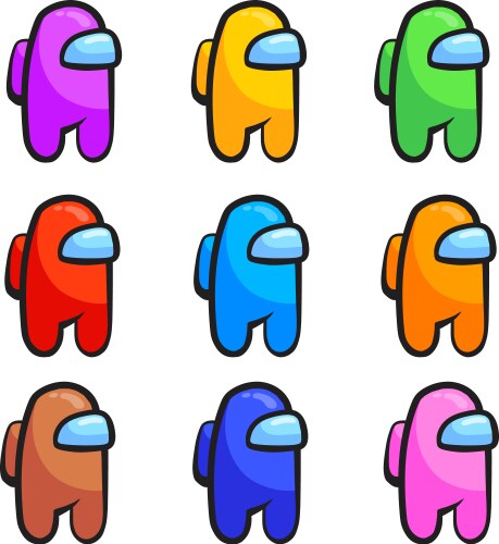 Among us is a collection colored characters Vector Image