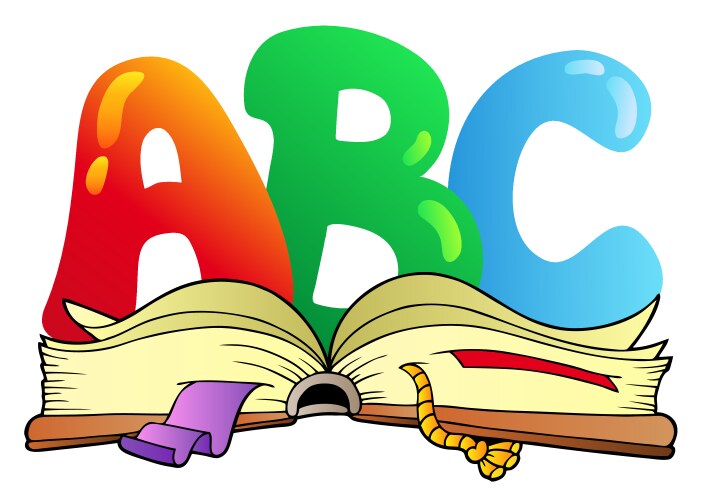 School theme with abc leters Royalty Free Vector Image