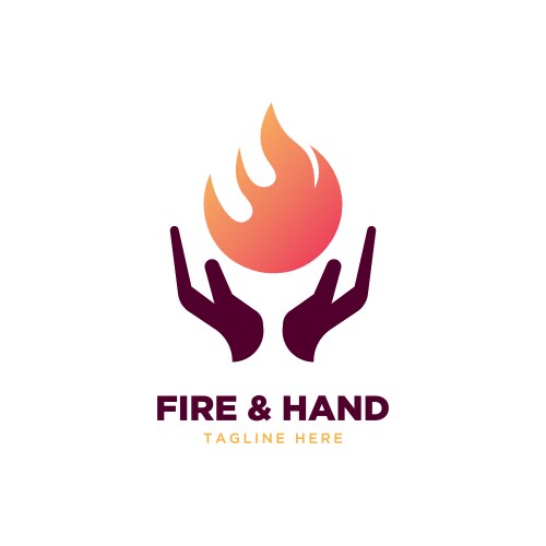 Hand fist logo design Royalty Free Vector Image