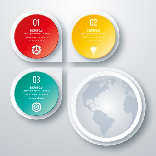 Infographics three options Royalty Free Vector Image