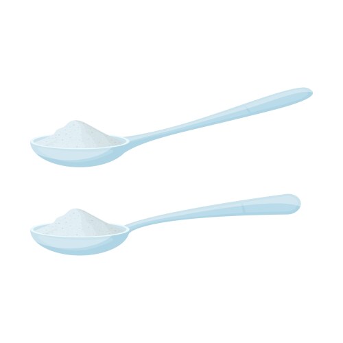 Washing powder in a dosing spoon Royalty Free Vector Image