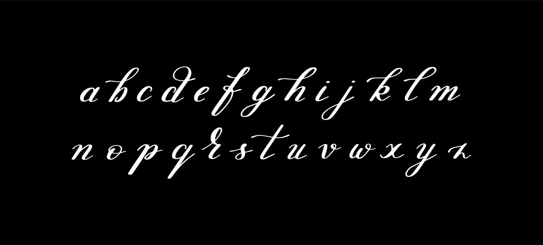 Black and white hand lettering alphabet design Vector Image