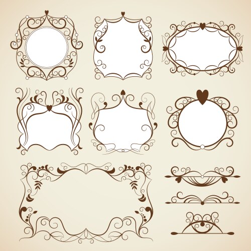 Frame set Royalty Free Vector Image - VectorStock