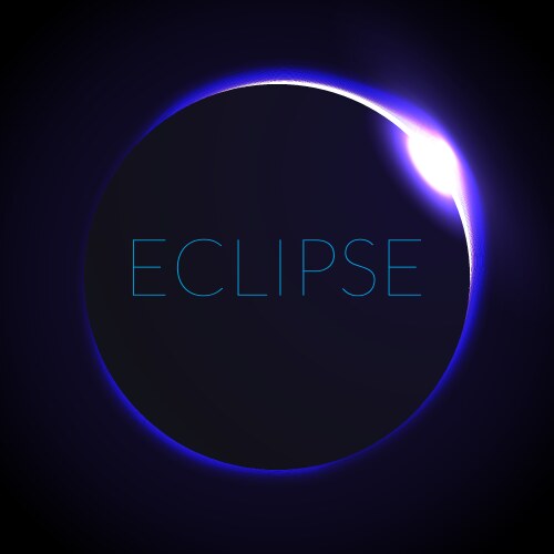 Eclipse and light rays Royalty Free Vector Image