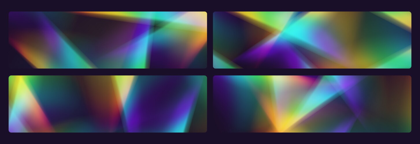 Rainbow refraction overlay prism light effect Vector Image