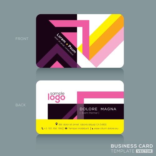 Modern trendy business card design template Vector Image Modern trendy business card design template Vector Image