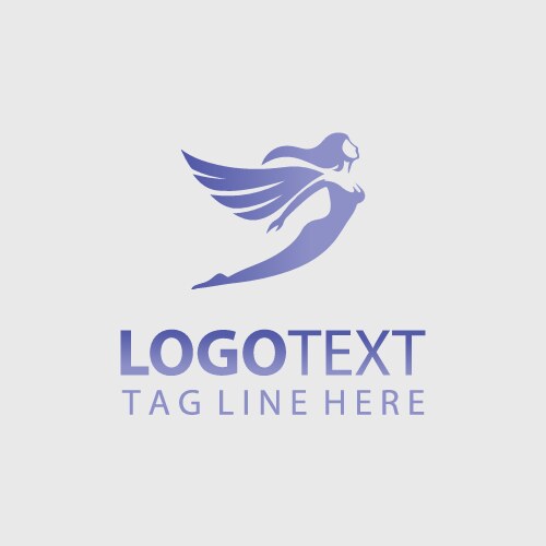 Flying women logo Royalty Free Vector Image - VectorStock