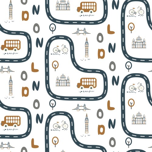 Seamless horizontal roads Royalty Free Vector Image Seamless horizontal roads Royalty Free Vector Image