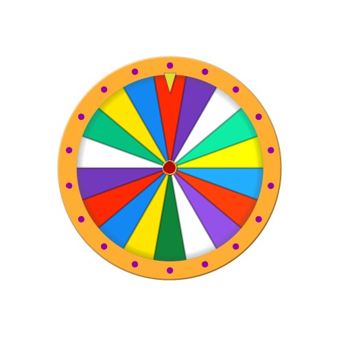 Fortune wheel in flat style blank template game Vector Image