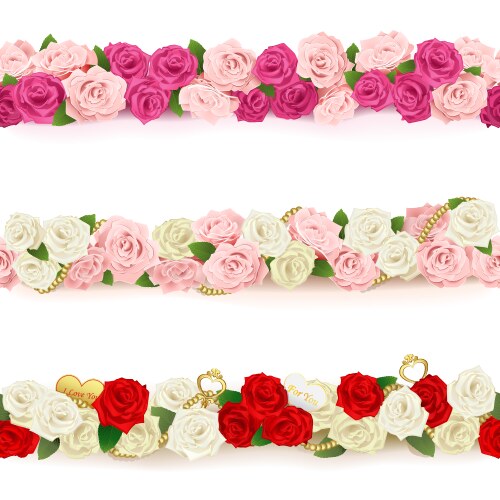 Wedding flower frame Royalty Free Vector Image