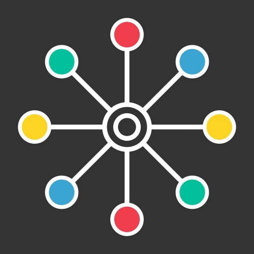 Multichannel digital design icon omnichannel flat Vector Image