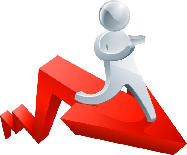 Bitcoin performance graph concept Royalty Free Vector Image