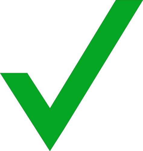 Correct no yes icon right symbol check mark Vector Image