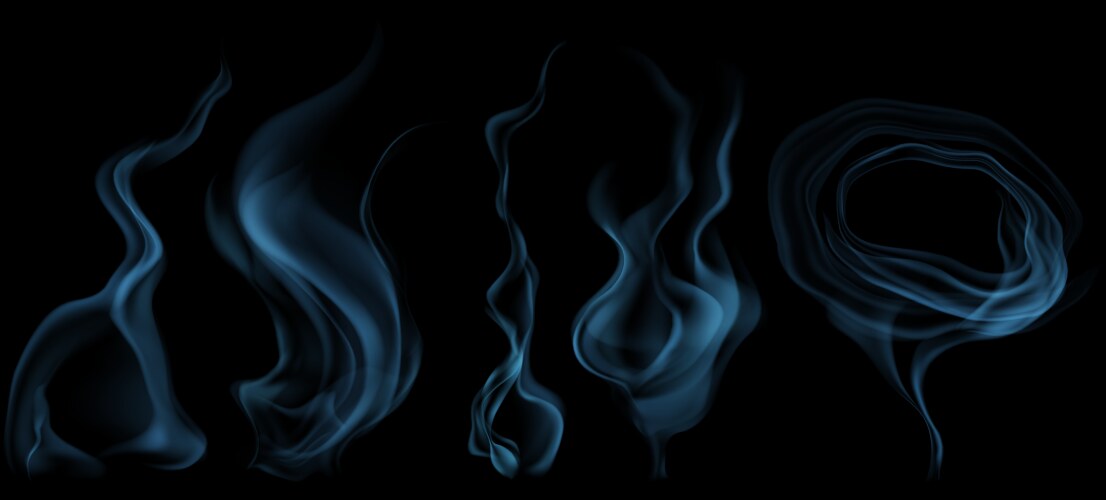 Steaming smoke hot steam stream smoking cloud Vector Image