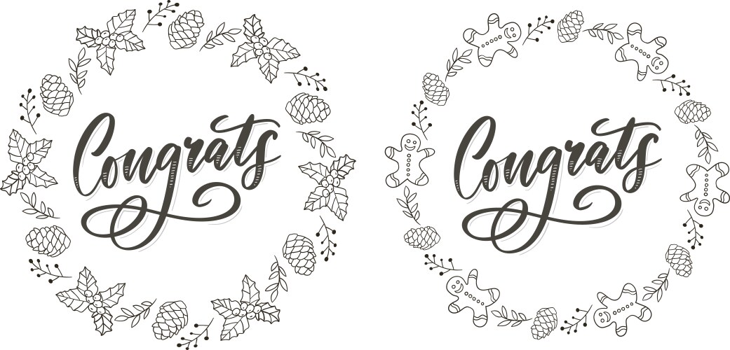 Calligraphy lettering script font w set hand Vector Image