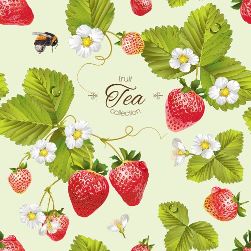 Strawberry on white background Royalty Free Vector Image