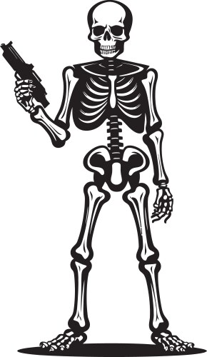 Bonefire brigade guns graphic icon skeletal Vector Image