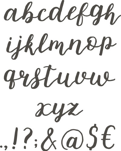 Script capitals Royalty Free Vector Image - VectorStock