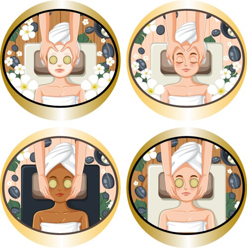 Spa and sauna self care elements collection Vector Image