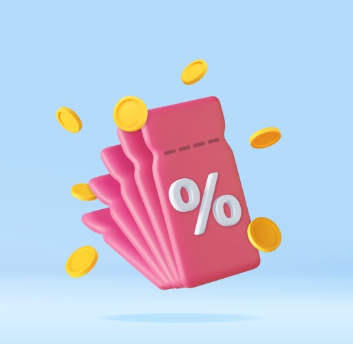 Voucher card cash back template design Royalty Free Vector