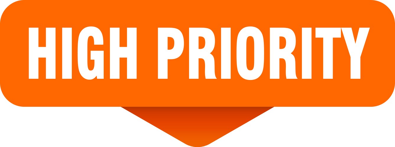 High priority sticker sign Royalty Free Vector Image