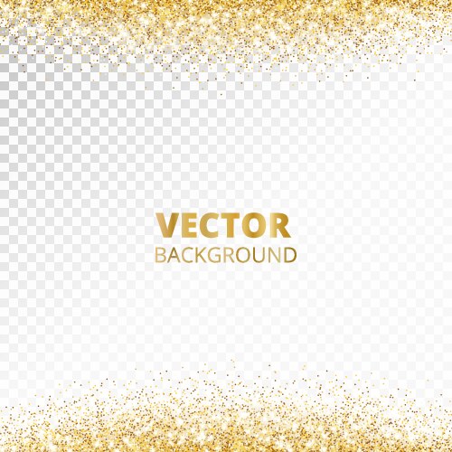 Black and gold background with glitter frame Vector Image