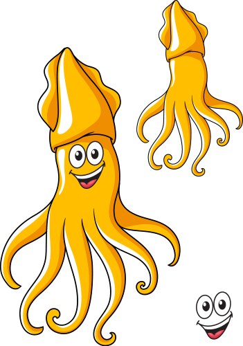 Squid cartoon Royalty Free Vector Image - VectorStock