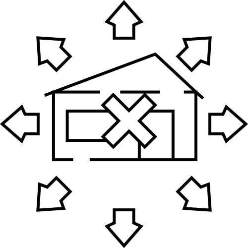 Outdoor use only label product caution icon doodle