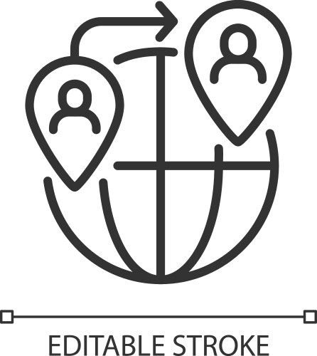 Human networking icon people social connection Vector Image