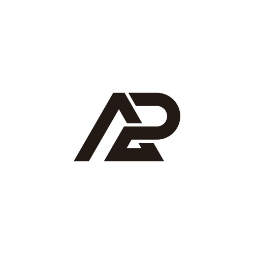 Letter ap curve overlapping line logo Royalty Free Vector