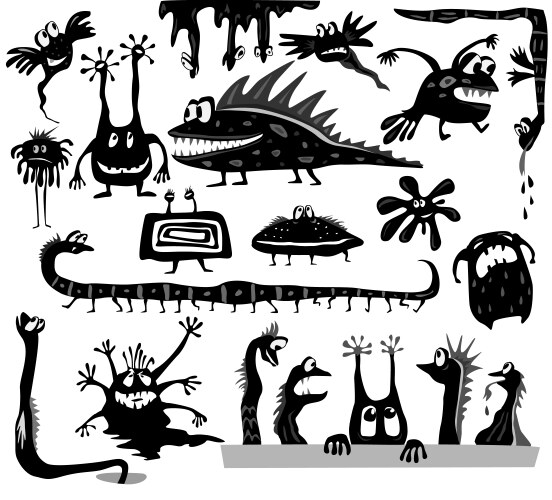 Magical creatures set mythological animal Vector Image