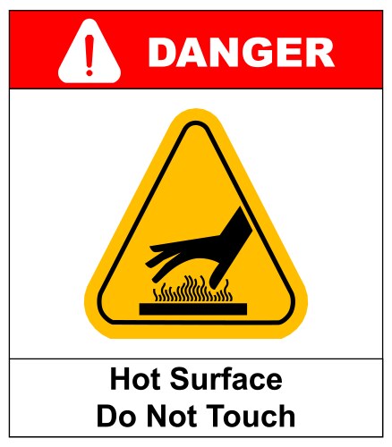 Danger dust hazard sign Royalty Free Vector Image