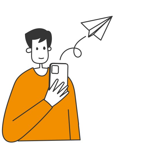 Hand drawn doodle paper airplane take Royalty Free Vector