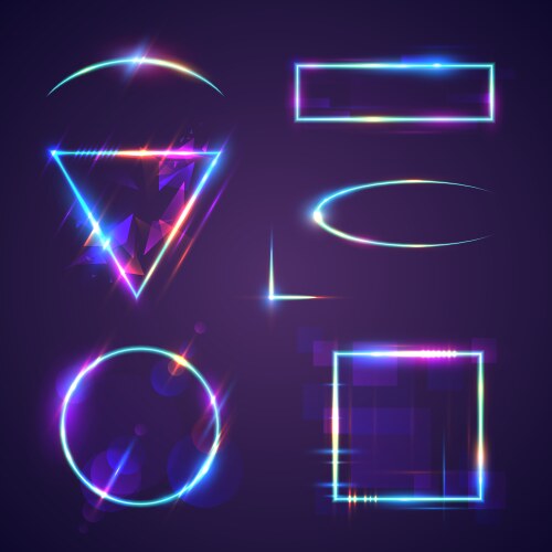 Abstract neon electronic circuit board in cross Vector Image