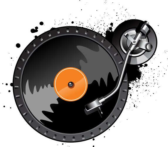 Vinyl player Royalty Free Vector Image - VectorStock