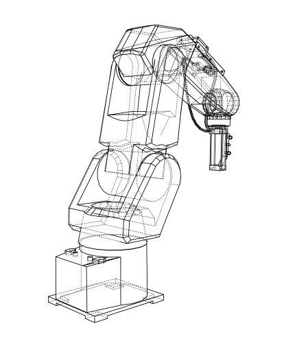 Robotic arm drawing model it can be used Vector Image