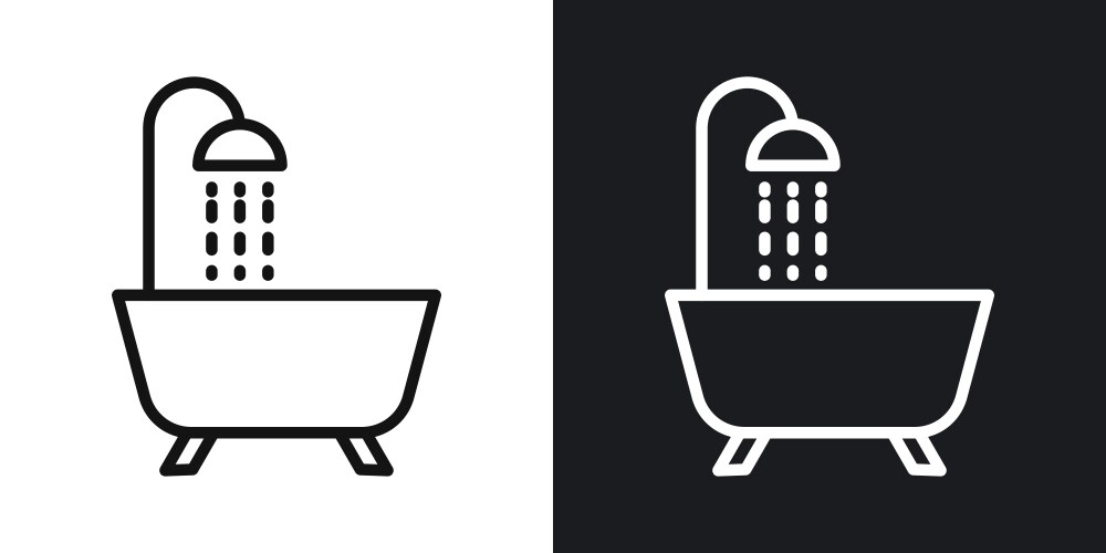 Massage icon set in black and white outlines Vector Image