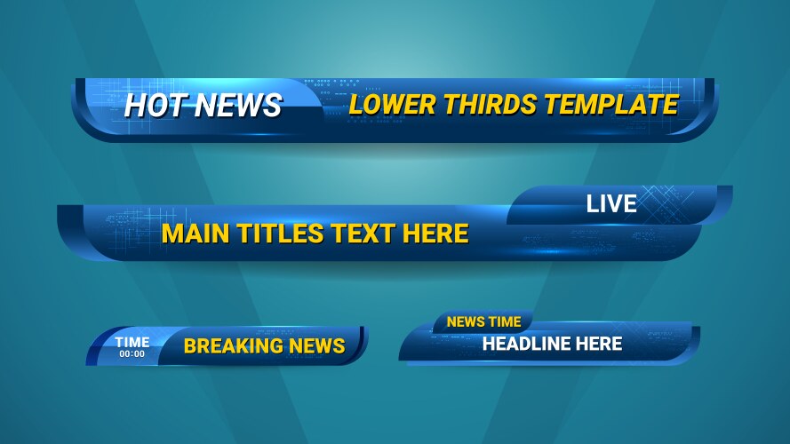 Lower thirds template Royalty Free Vector Image