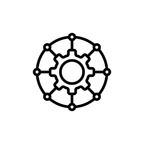 Multichannel line icon isolated on white Vector Image