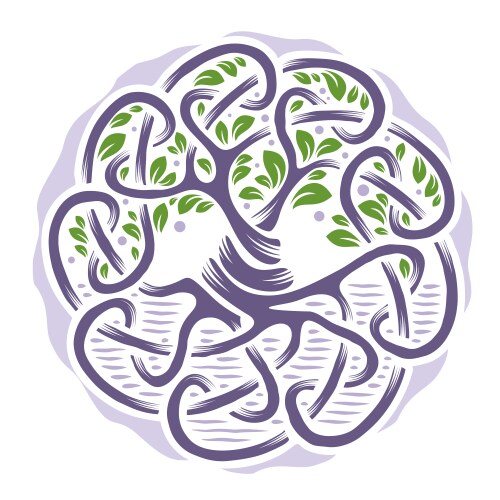 Isolated scandinavian mythical tree Royalty Free Vector