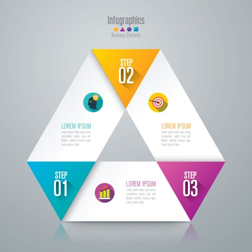 Infographics design with 3 options Royalty Free Vector Image